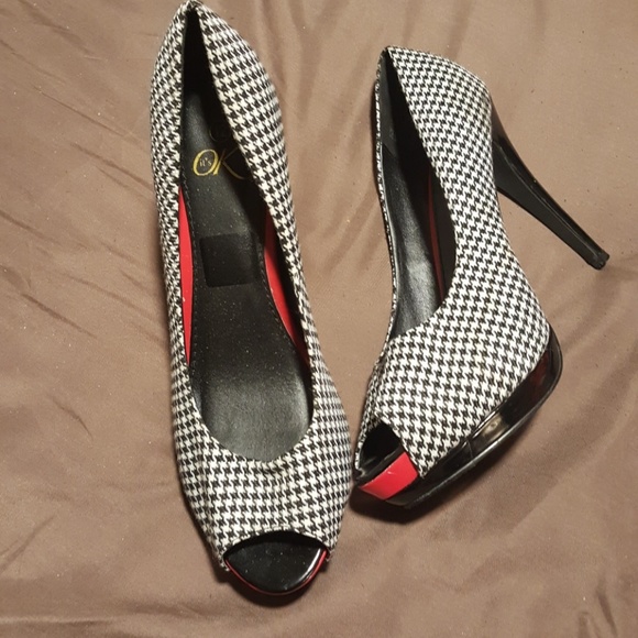 It's OK | Shoes | Checkered Heels | Poshmark